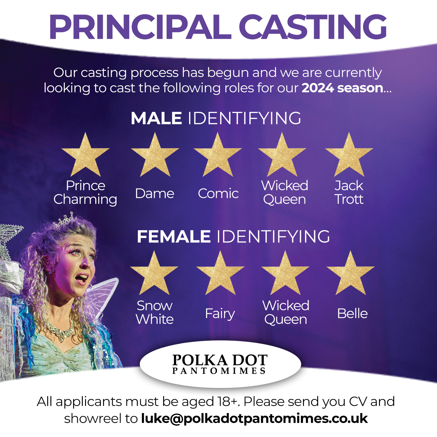 Principal Casting Announcement – Polka Dot Pantomimes
